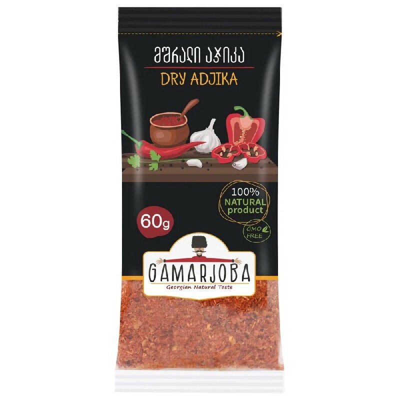 Специя GAMARJOBA Аджика сухая /пакет/ 60г