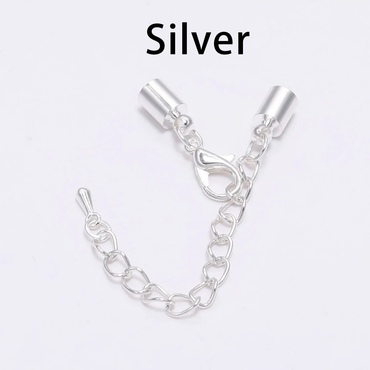 Застежки-лобстеры YouYoungDifferent, металлические, 3-10 мм Серебряный, 5 x 10pcs, Silver