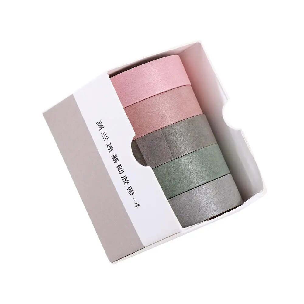 Бумажная изолента для скрапбукинга 5 рулонов 12