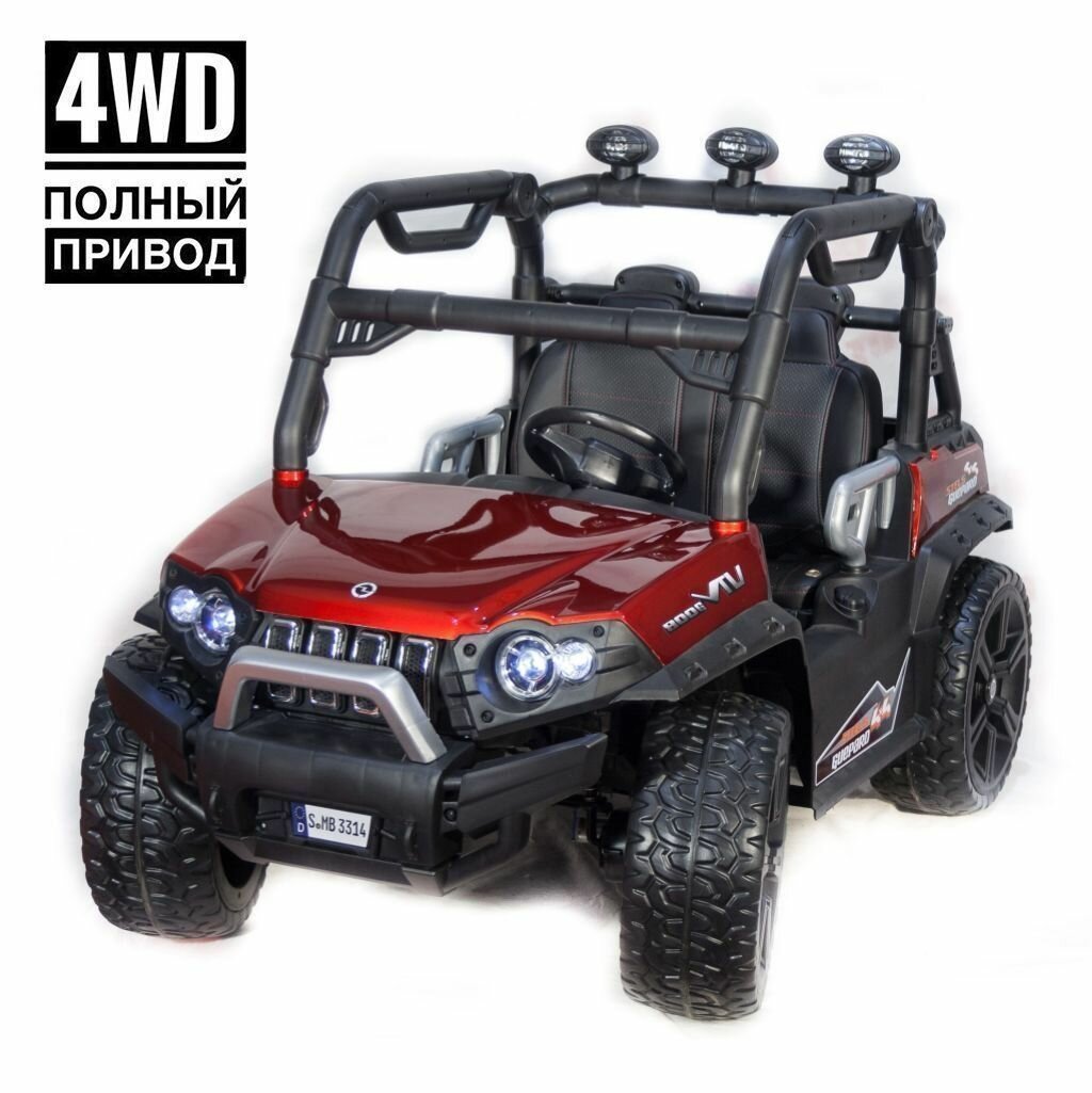 Электромобиль DLS02A Багги 3314, красный, 1 место, 3-7 лет, 7 км\ч