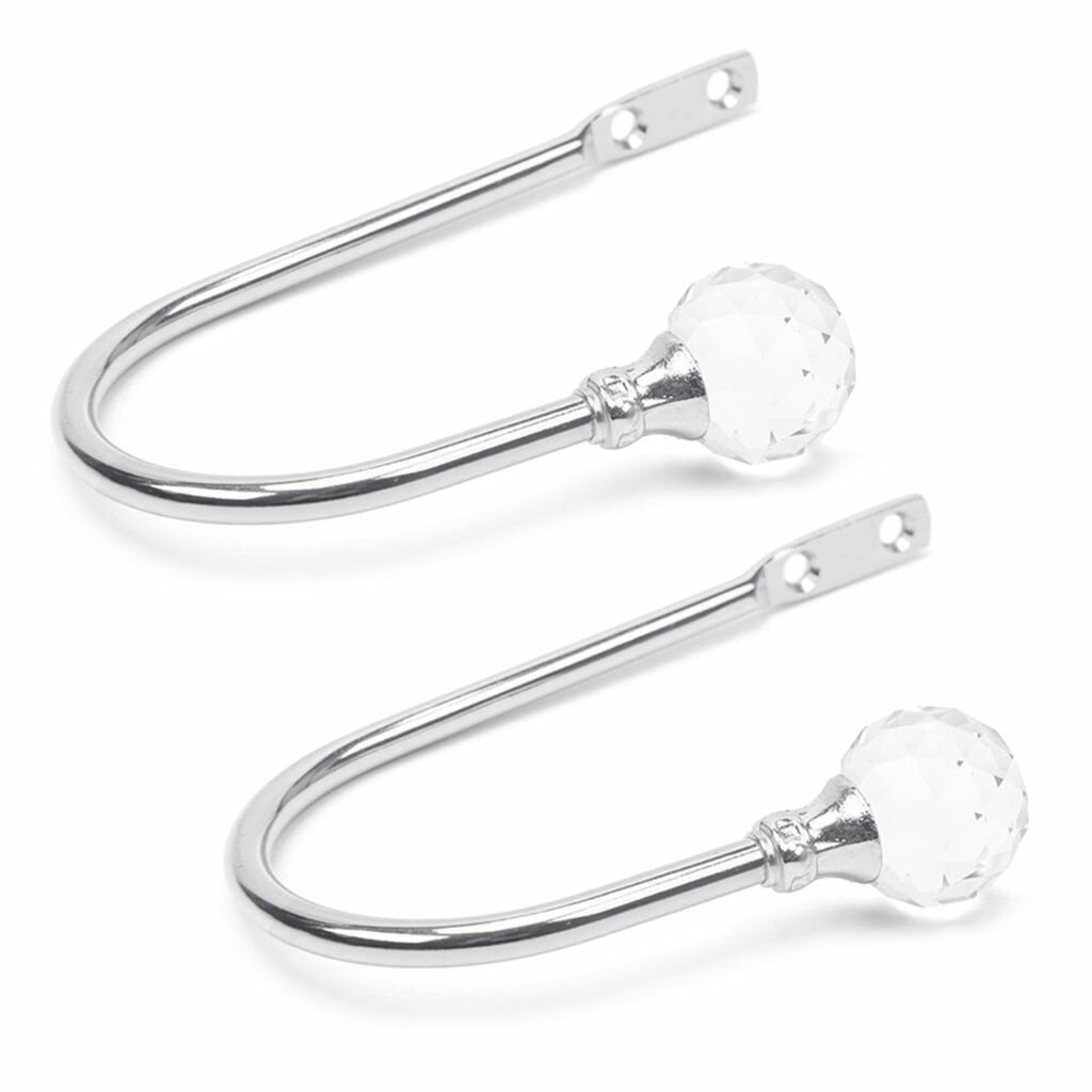 Планки для штор, крючки для крепления к стене-серебристые