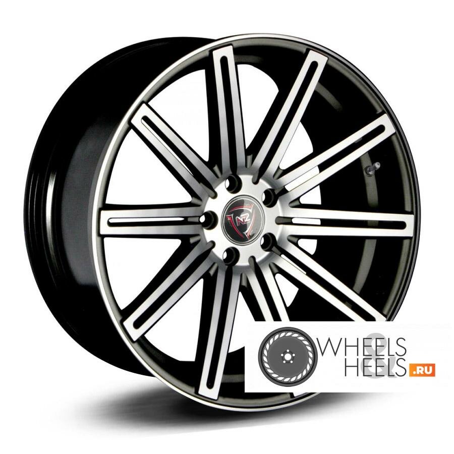 Диск автомобильный литой NZ R-01 17x7 5x114.3 et45 dia54.1 Черный с полированной лицевой поверхностью