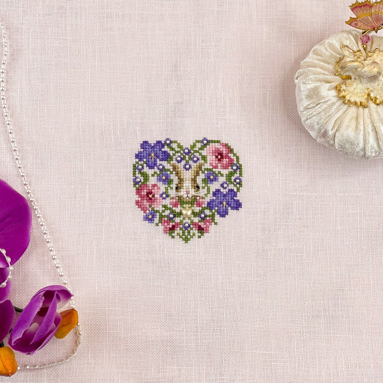 Набор для вышивания крестом Сердце весны