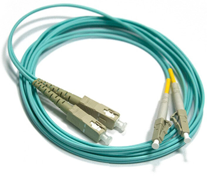 Патч-корд Lanmaster 2х9/125 мм, OS1/OS2 LC дуплекс-SC дуплекс, длина 1 м (LAN-2LC-2SC/OM3-1.0)