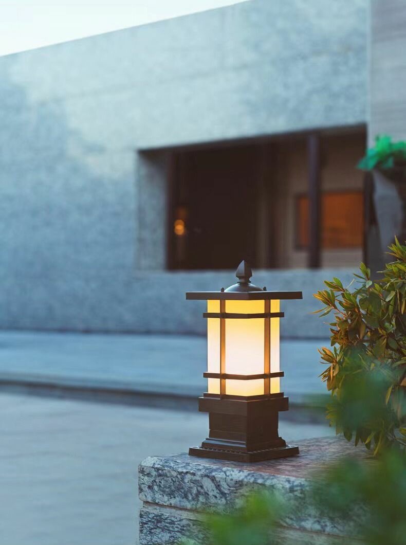 Новый водонепроницаемый ландшафтный светильник в китайском стиле для внутреннего двора с решеткой