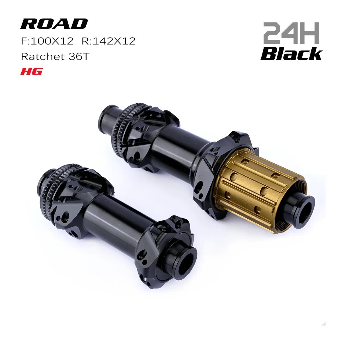 Втулка для шоссейного велосипеда GOLDIX 24H Black Road HG