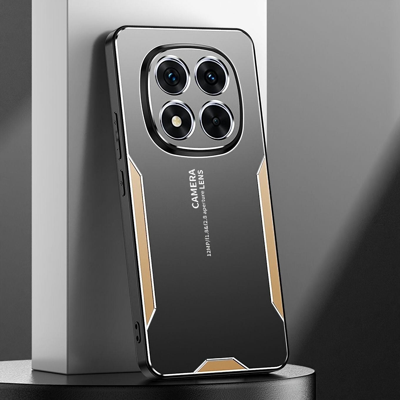 Подходит для мобильного телефона Xiaomi Redmi Note 14 Pro / Redmi Note 14 Pro (4G), защитного чехла для мобильного телефона, металлической задней пластины из алюминиевого сплава + бордюр из ТПУ