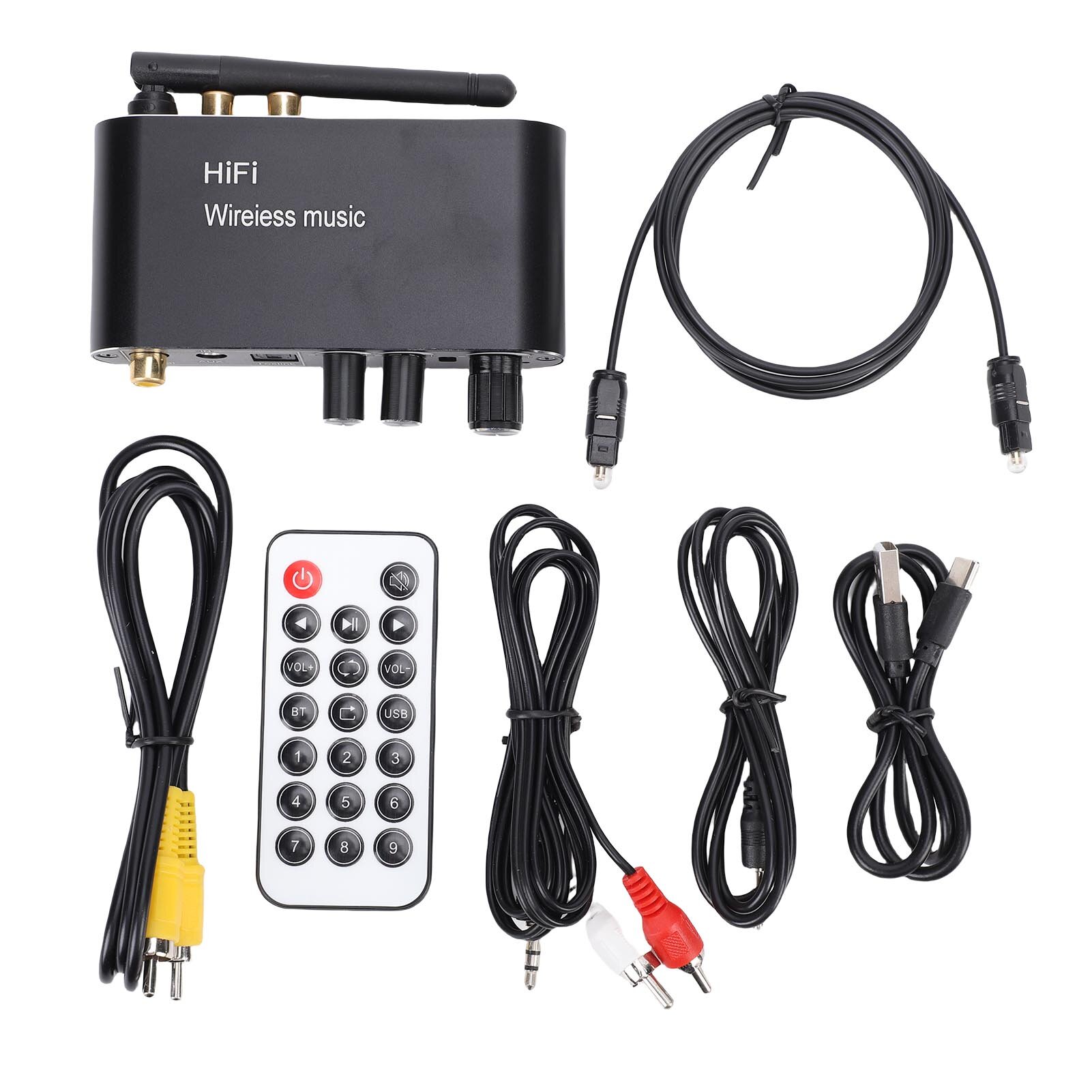 Цифровой и аналоговый преобразователь с Bluetooth 5.1 приемник оптические коаксиальные USB -входы в Aux вывод цифровой конвертер звука для домашней стереосистемы