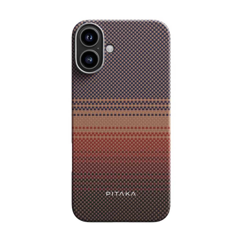 Чехол Pitaka Tactile Woven для iPhone 16 Plus, закат Sunset , 1500D