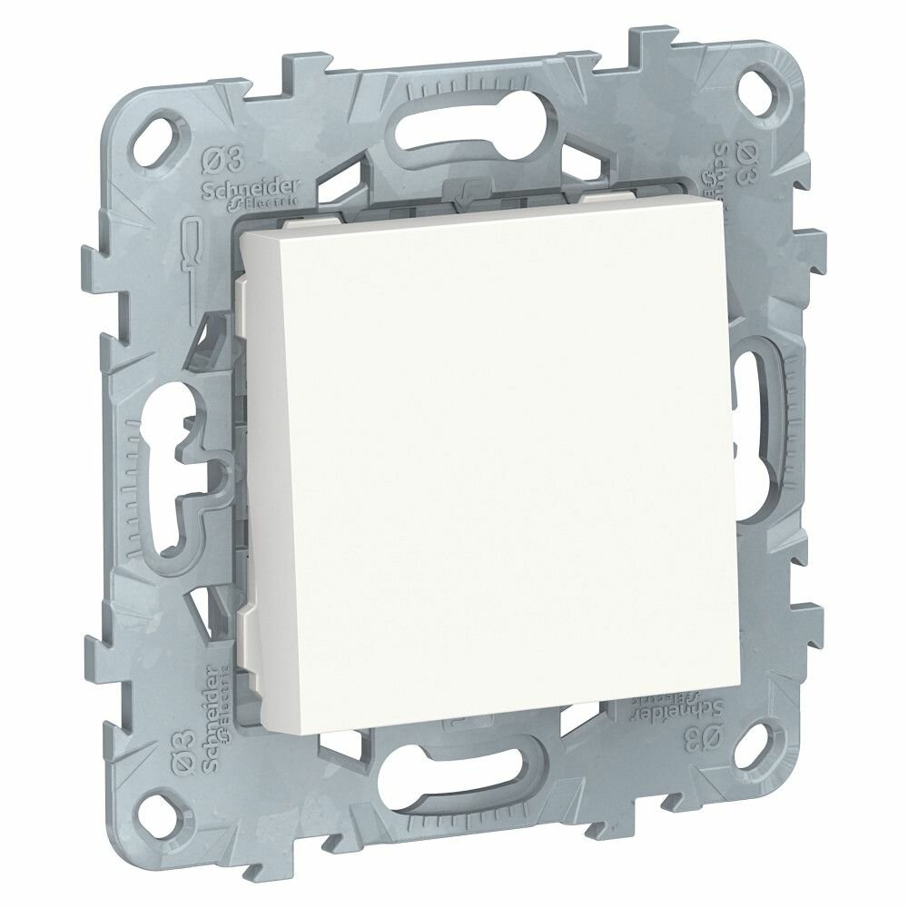 Schneider Electric Unica New Бел Переключатель 1-клавишный, сх. 6, 10 AX, 250В