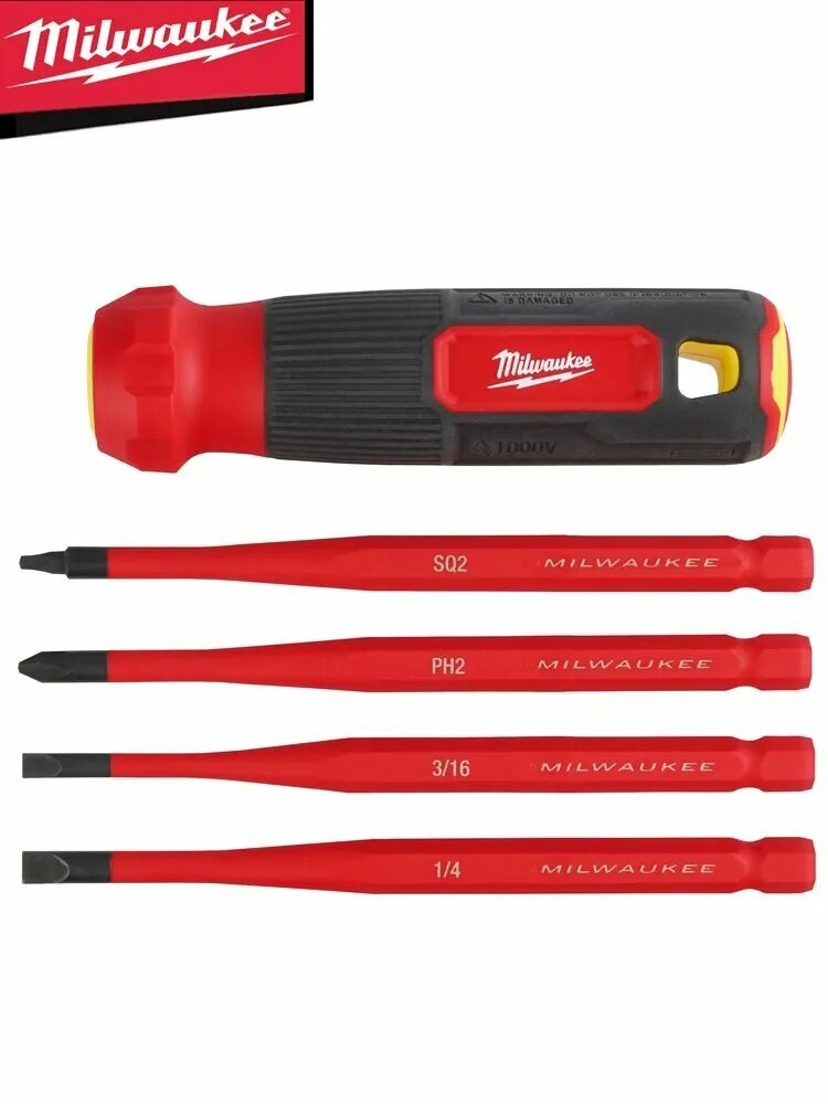 Многофункциональная отвёртка Milwaukee 48-22-2216 4-в-1 с тонким изолированным наконечником 1000 В
