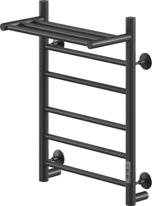 Полотенцесушитель электрический Ника Way 2 60/40, с полкой, матовый черный RAL9005