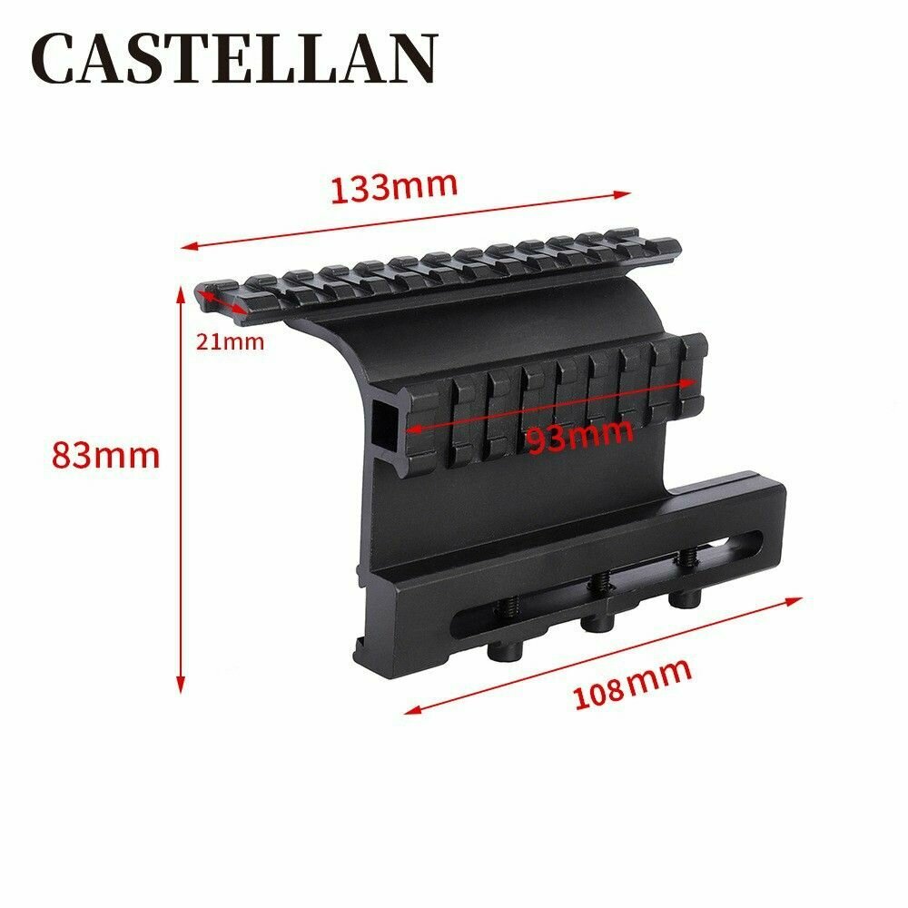 Боковое крепление быстросъёмное, ласточкин хвост, боковой кронштейн с планками Weaver / Picatinny на , СКС, Сайга