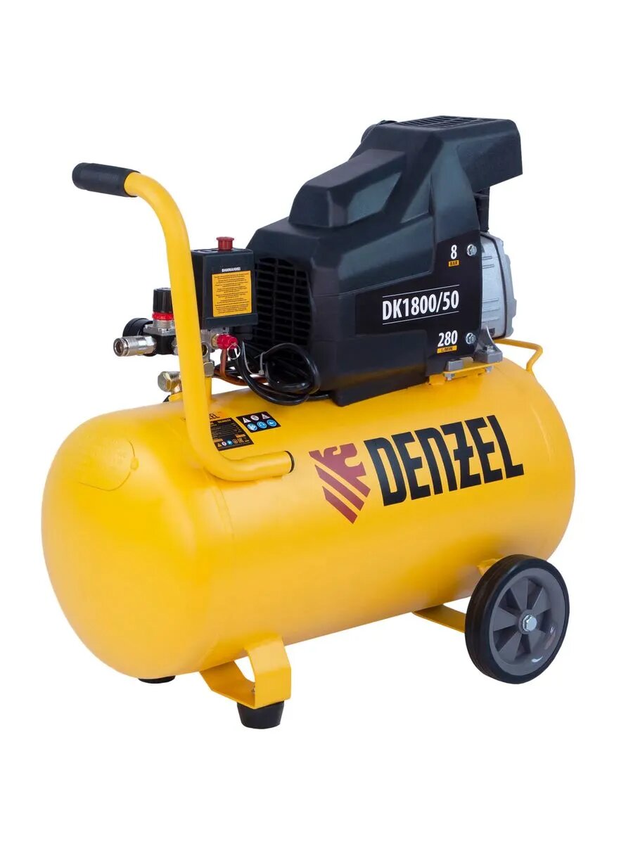 Компрессор поршневой Denzel X-PRO DK1800/50 Yellow