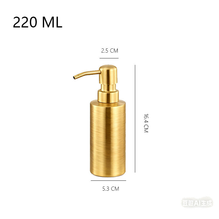 Настенный дозатор для мыла из нержавеющей стали, помповый флакон для шампуня