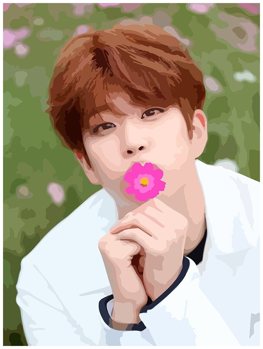 Картина по номерам на холсте Музыка KPOP ASTRO (MJ, Мунбин, Роки, Санха) - 6052 В 30x40