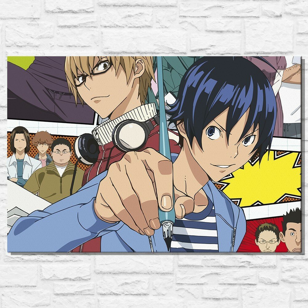 Картина по номерам на холсте аниме Bakuman (Anime, manga, манга) - 15067 Г 60x40