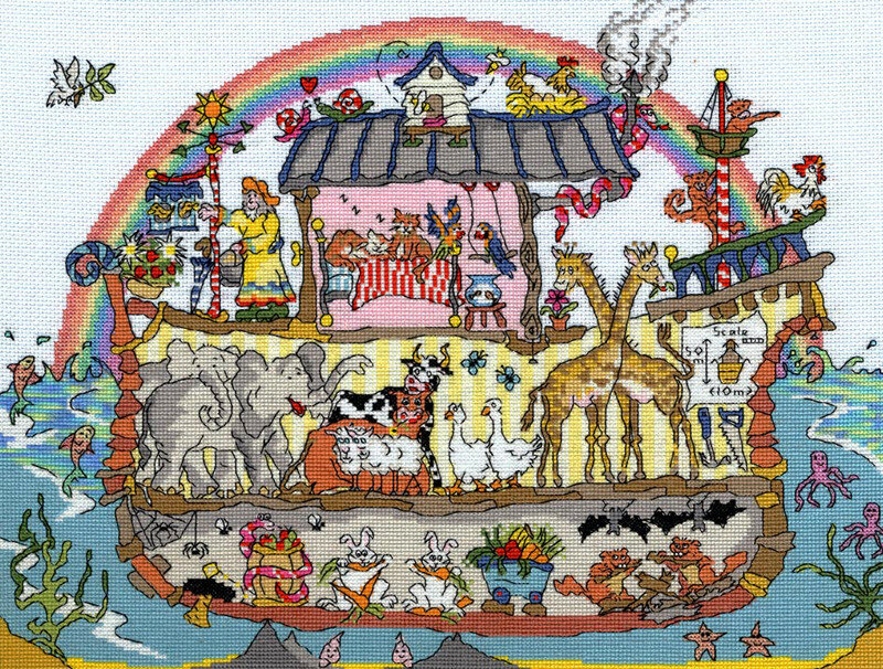 Набор для вышивания Noah’s Ark (Ноев ковчег) 26 x 35 см Bothy Threads XCT5