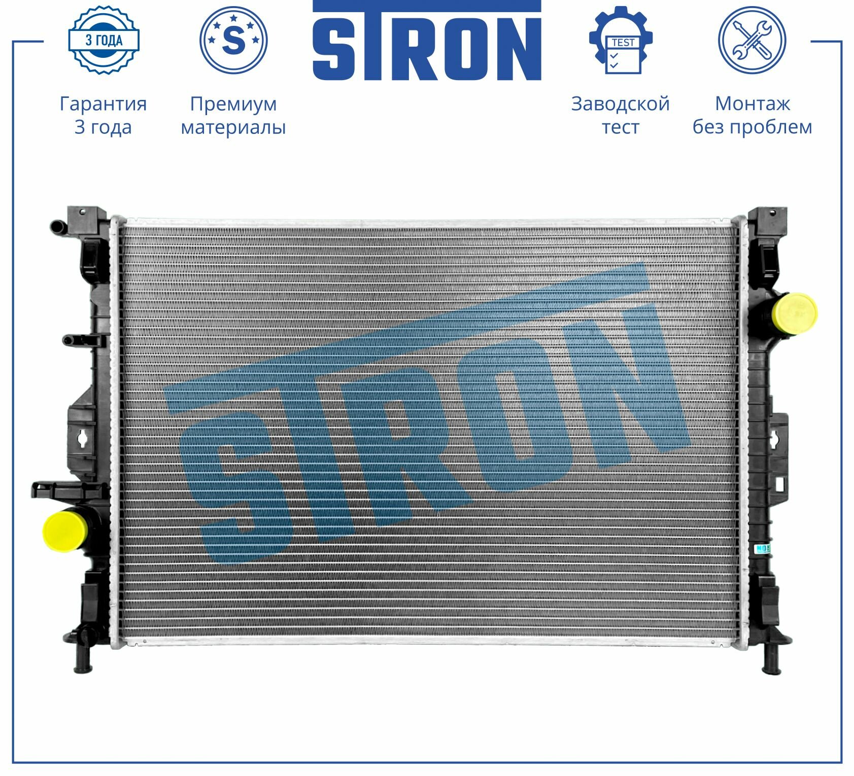 Радиатор охлаждения двигателя STRON для автомобиля CHEVROLET AVEO I, KALOS, DAEWOO KALOS, LANOS, NUBIRA III, арт. STR0540