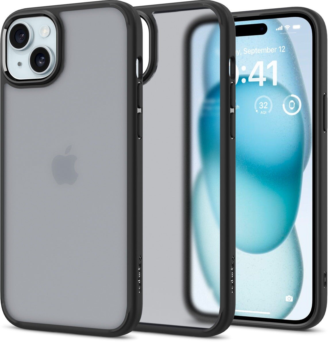 Чехол SPIGEN для iPhone 15 - Ultra Hybrid - Черный - ACS06797