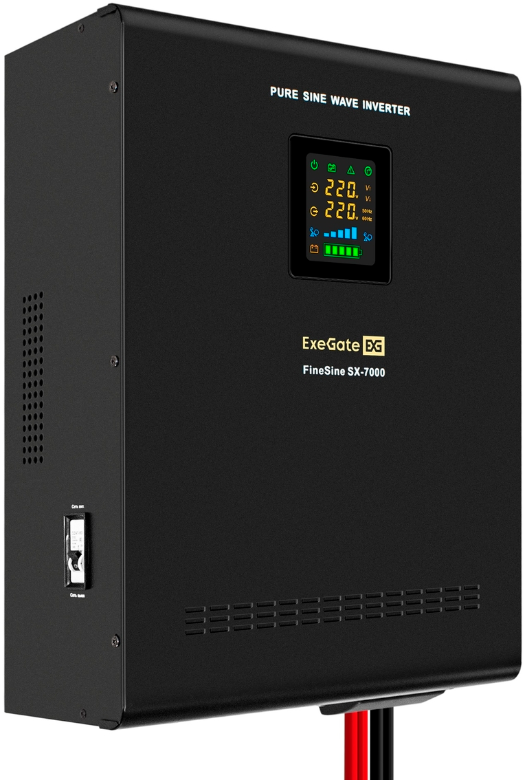 ИБП + батарея ExeGate FineSine SX-7000. LCD. AVR.2SH. T + 4x DT 1226 (26Ач) (EX296005RUS)