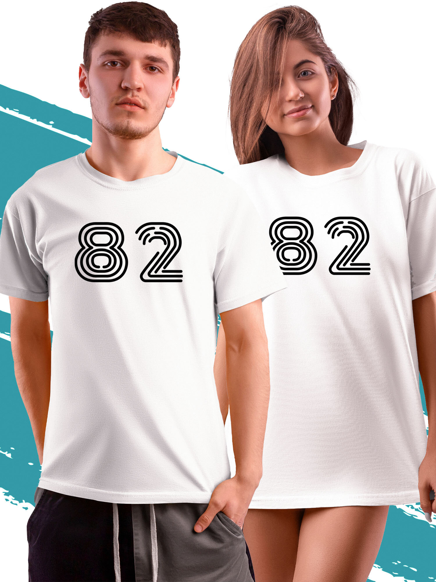 Футболка номер цифра 82 восемьдесят два