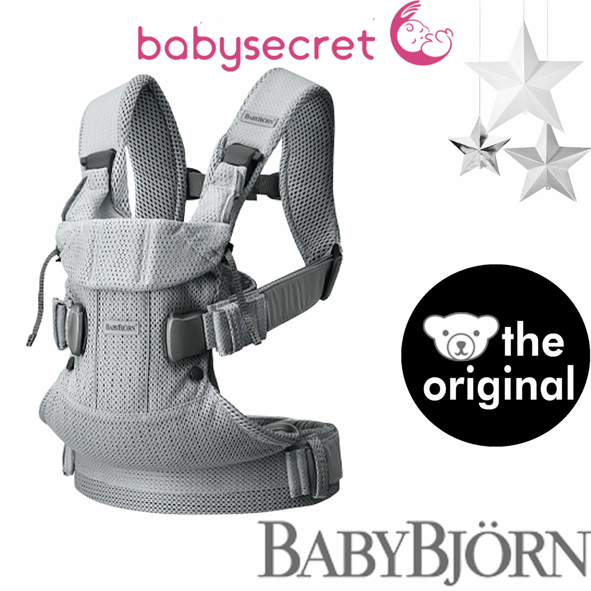 Рюкзак-кенгуру для новорожденных BabyBjorn One Air (серебро) 0980.04