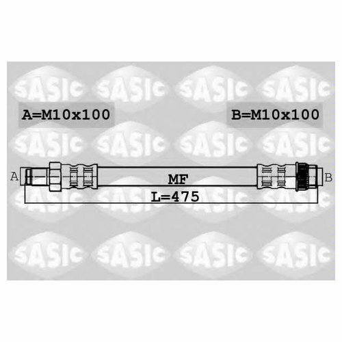 Шланг тормозной Sasic 6604027 для Renault GRAND SCENIC II JM01 II, Megane II, Scenic II