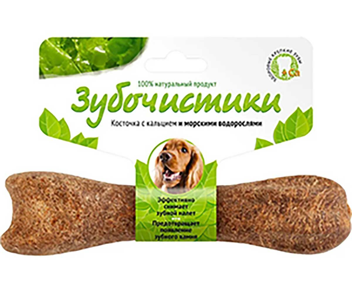 Косточка для собак средних пород Зубочистики морские водоросли 95г 1шт