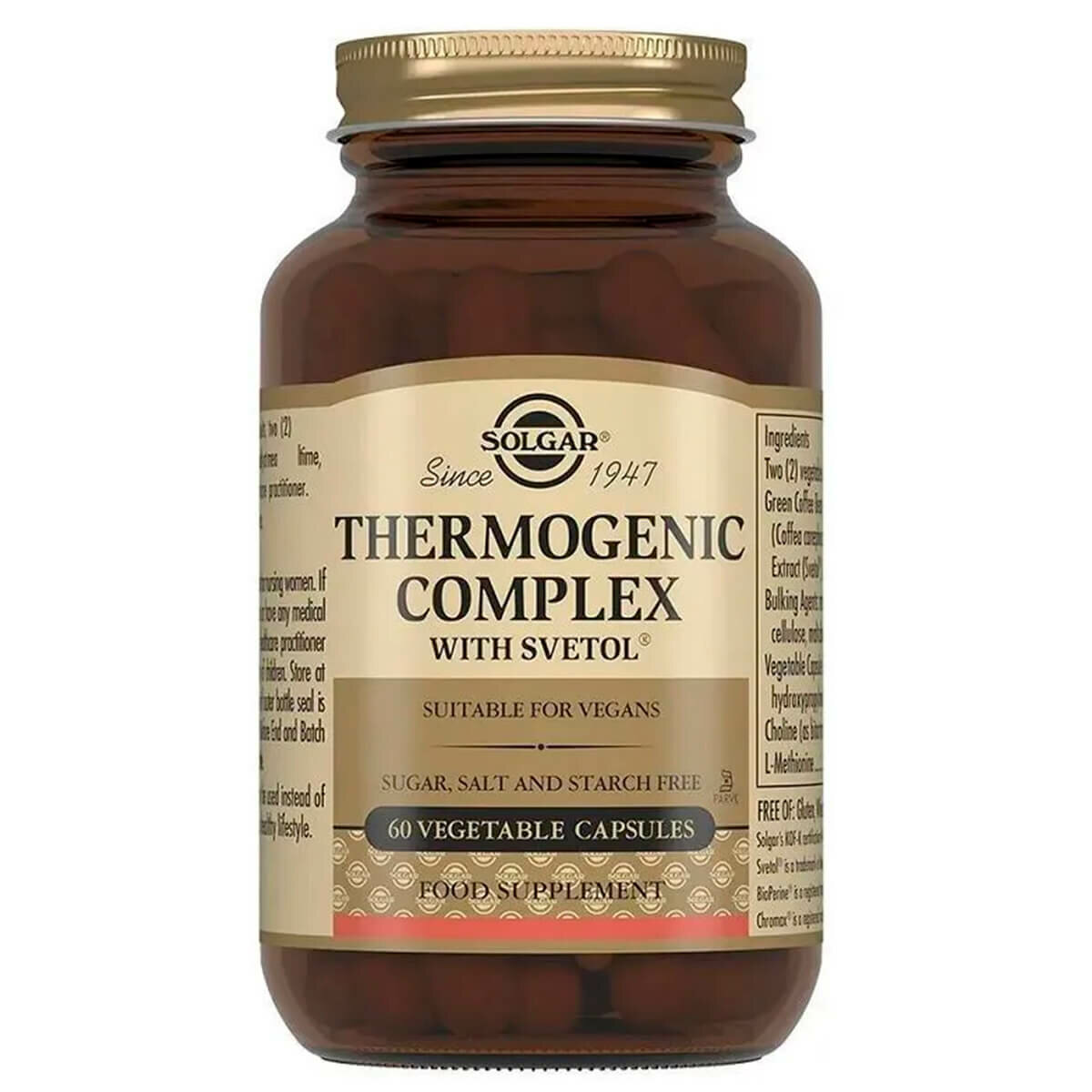 Термогенный комплекс со светолом, 60 капсул, Solgar