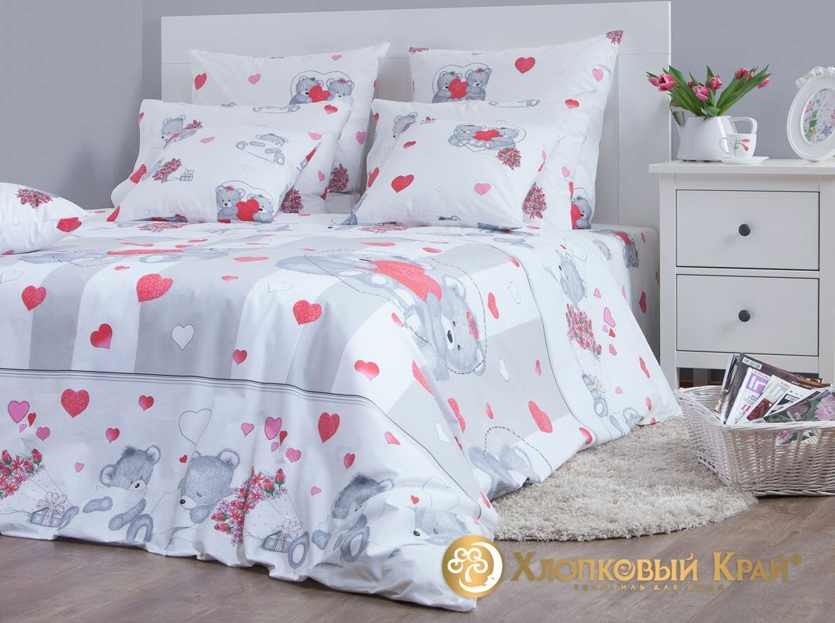 Постельное белье 1,5-спальный Бязь Хлопковый Край, Наволочки 50х70