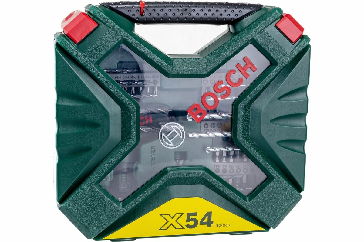 Bosch X-Line Classic Набор сверл и насадок-бит 54 шт для дрелей и шуруповёртов,2607010610