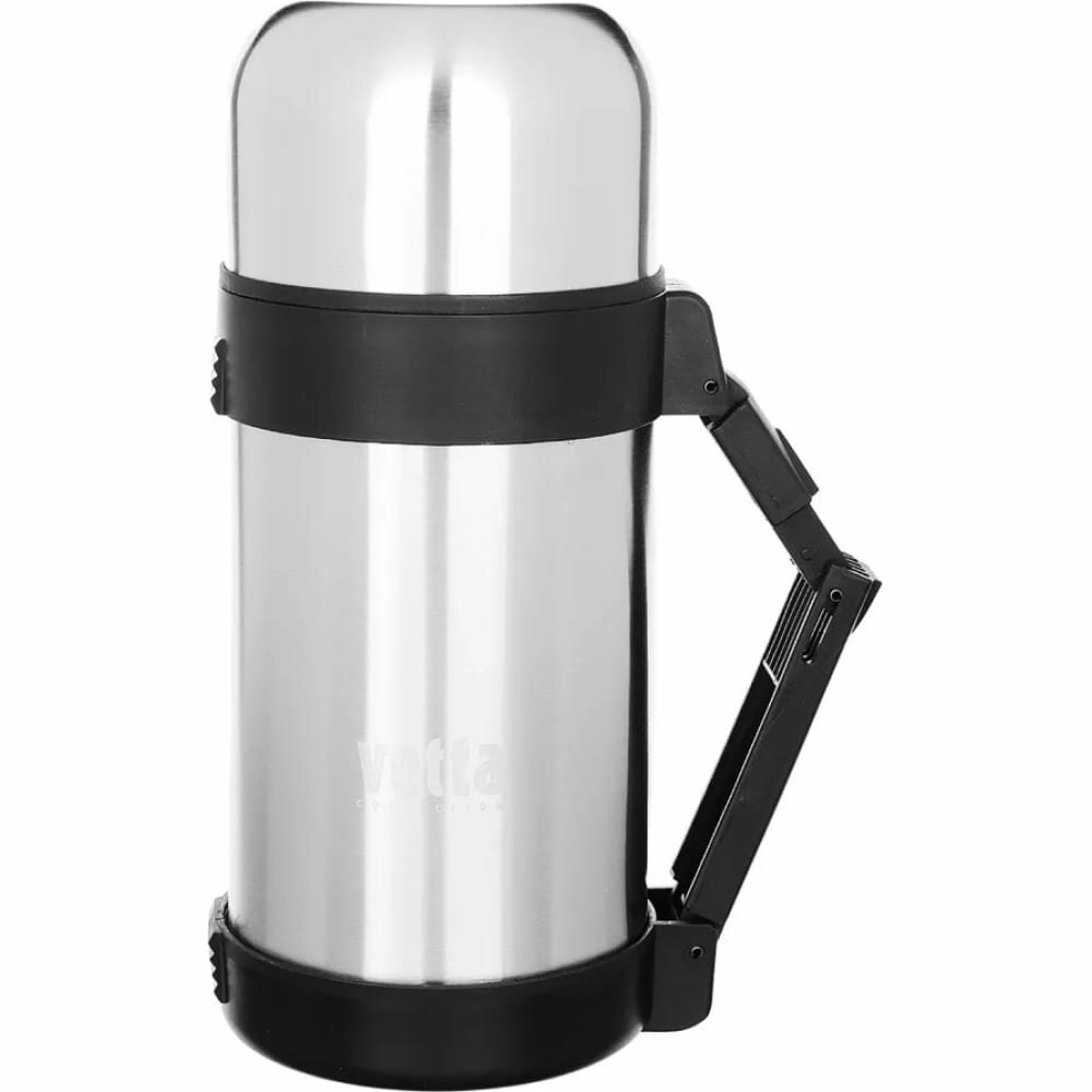 Термос VETTA металлический "Туристический" с широким горлом 1,00л серебристый