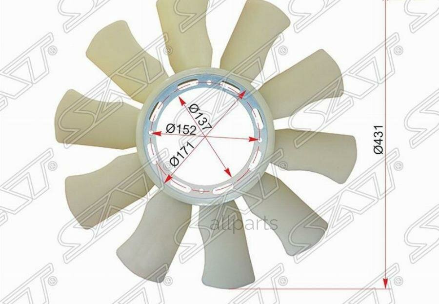 SAT ST-21060-0T000 Крыльчатка Nissan Atlas H 91-95 / Diesel Condor 91-