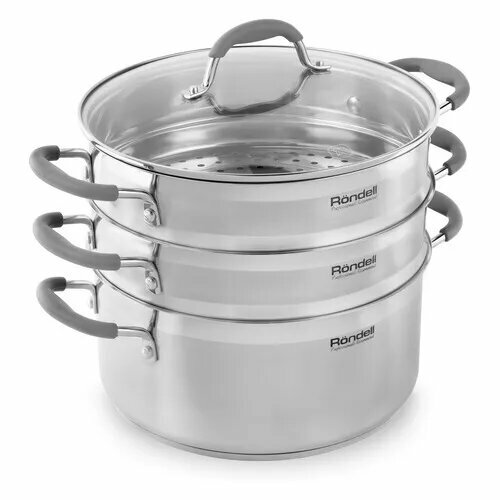 Кастрюля-пароварка 13л Rondell RDS-751, нержавеющая сталь, с крышкой