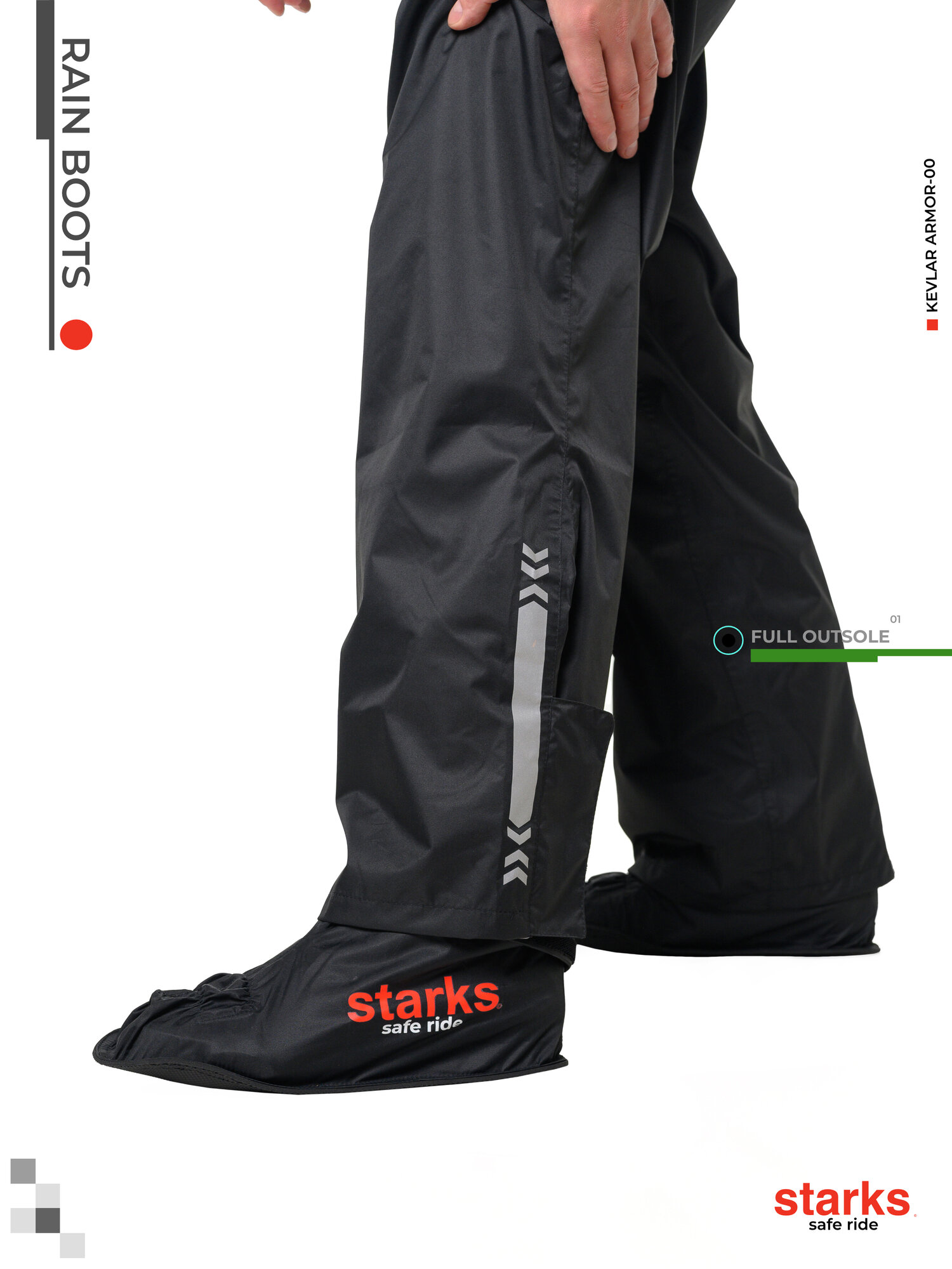Бахилы STARKS Rain Boots, Размер: 37/39, против дождя, мембранная ткань