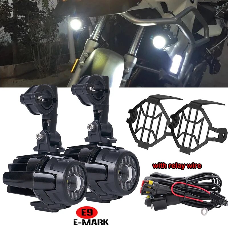 Светодиодные фары E9 для BMW R1200GS/R1250GS, складные