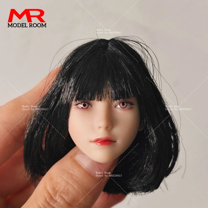 Масштаб 1/6, аниме-девушка, подвижные глаза, голова, скульптура волос, трансплантация, резьба, модель, подходит для 12-дюймового солдата, бледная экшн-фигурка, куклы для тела