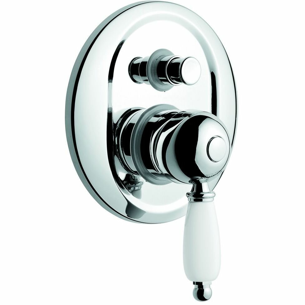 Смеситель Emmevi (Эммеви) Laguna, встраиваемый в стену, однорычажный, для душа на 2 выхода, с кнопочным дивертером, бронза, 40019/BR