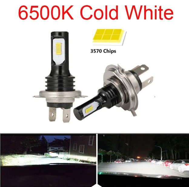 2 шт. 20000 лм H4 H7 светодиодные автомобильные фары H11 H8 H9 H10 H1 H3 автомобильные 6500K, H7