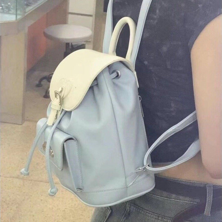 Рюкзак Cinnamon Dog, для девочек, светло-голубой, 23x11x24 см