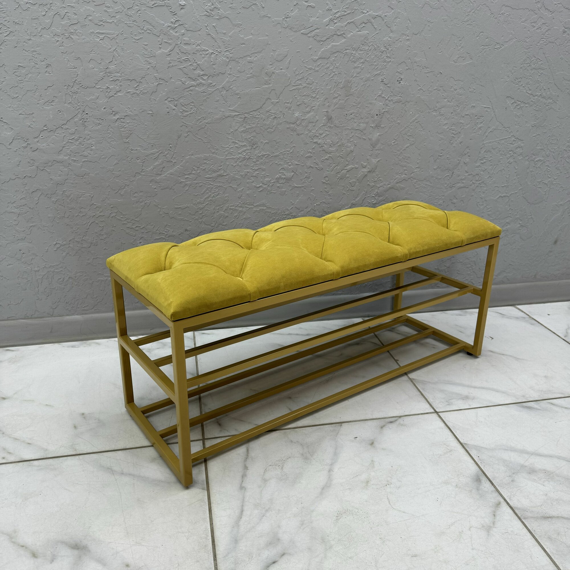 Банкетка в прихожую для обуви 100х35х45см STEEL MEBEL (БПЗ-К12) Обувница с сидением