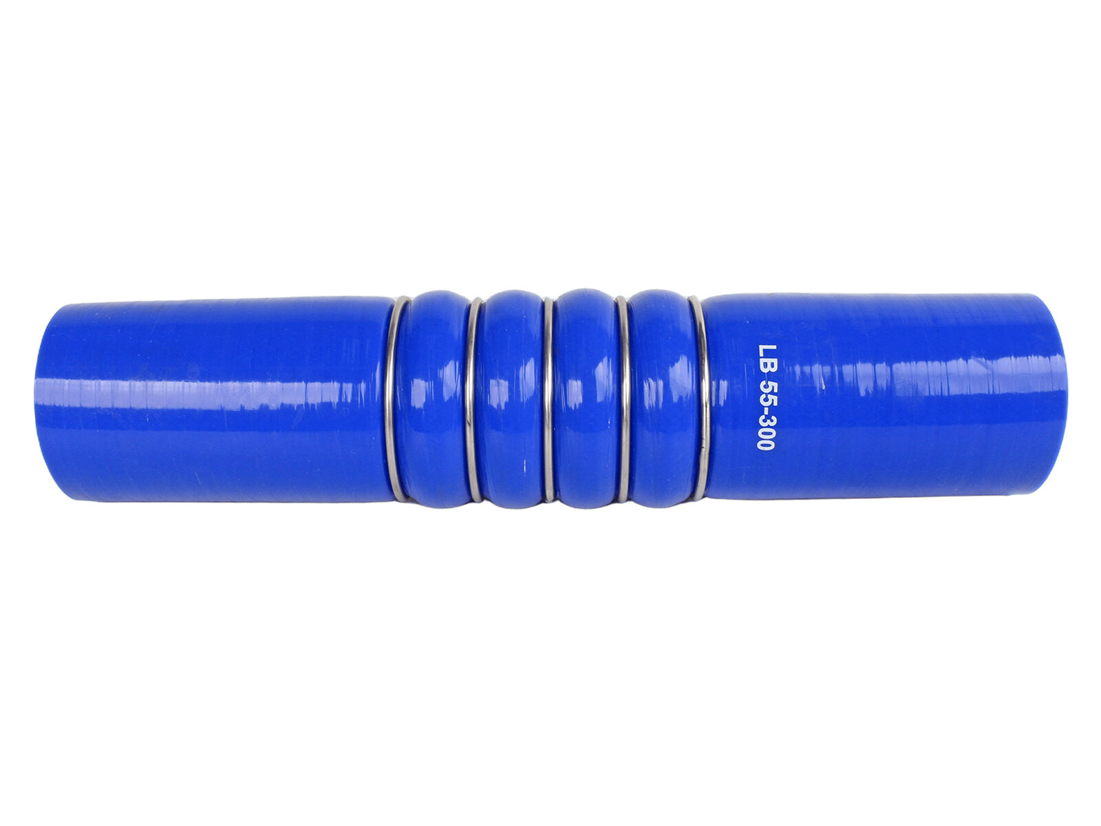 Патрубок d-55мм L-300мм прямой демпферный синий