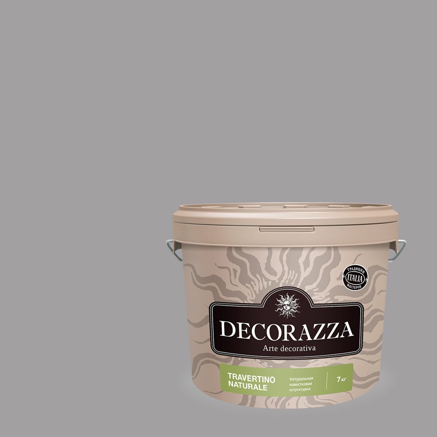 Декоративная известковая штукатурка с эффектом камня Decorazza Travertino Naturale (7кг) TRN 10-24