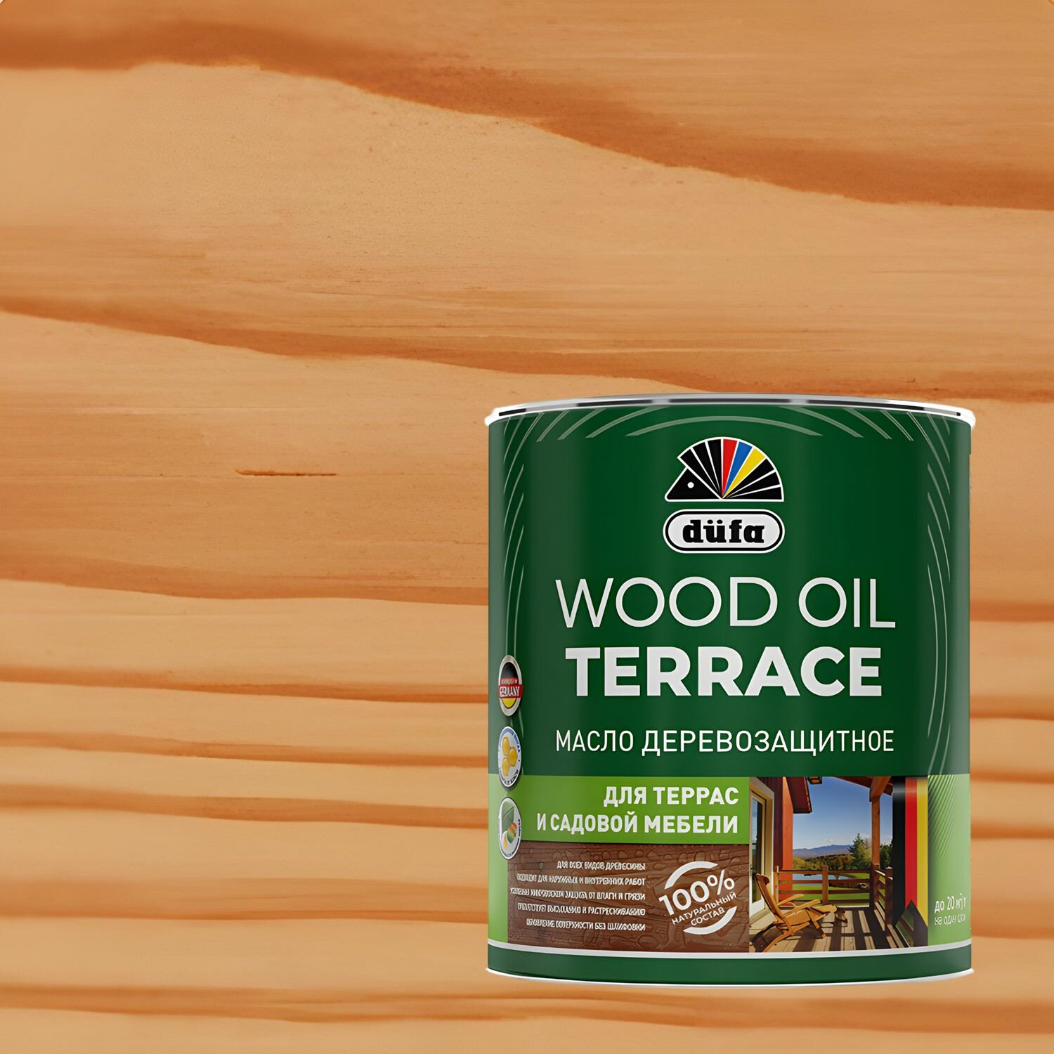 Масло деревозащитное для террас и садовой мебели Dufa Wood Oil Terrace (0,9л) лиственница