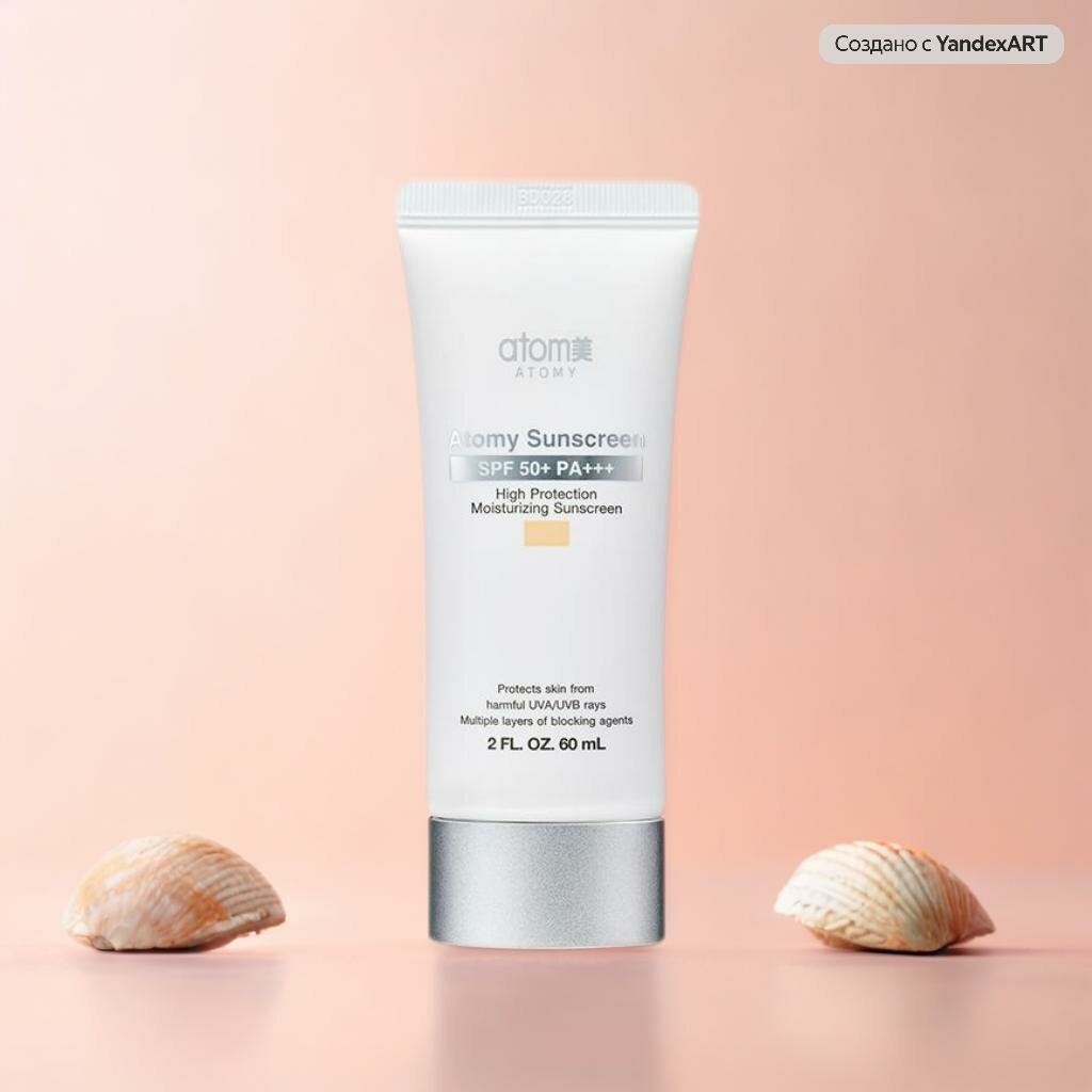 Атоми(Atomy) Солнцезащитный крем тонирующий,60 мл, SPF 50+, Корея