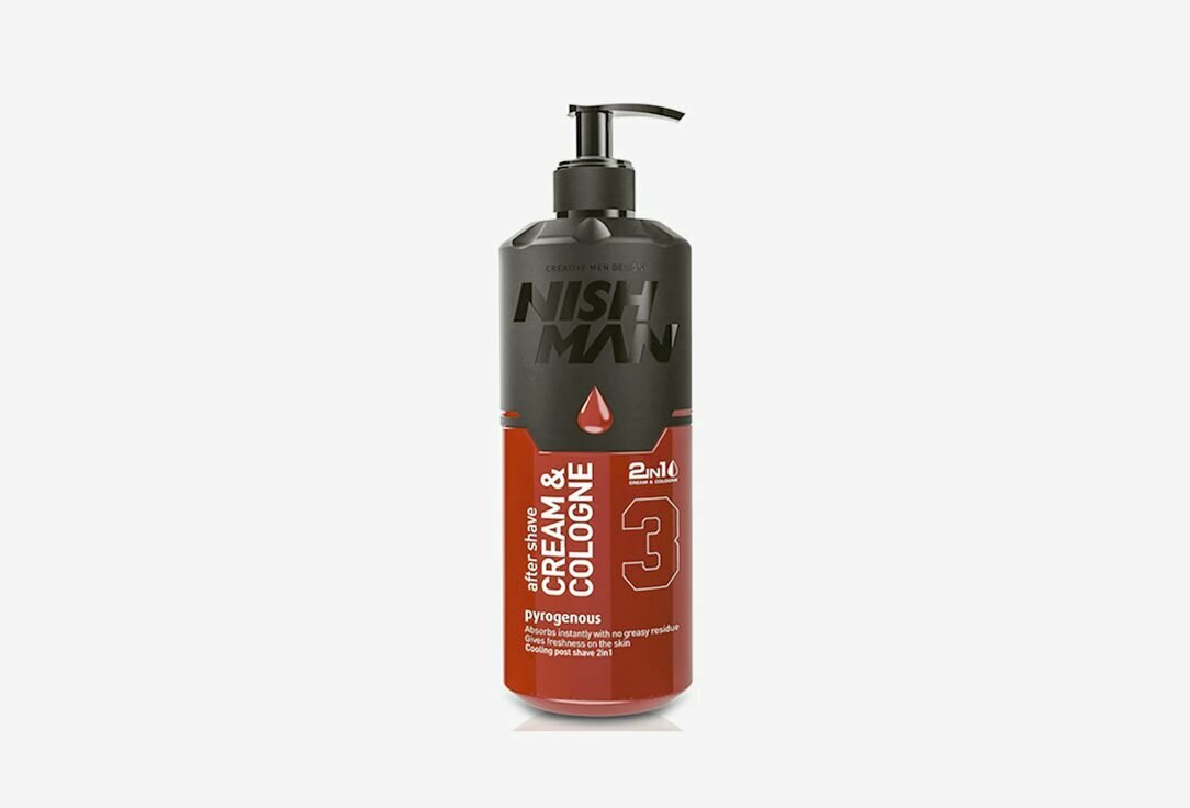 Крем 2в1 после бритья: против раздражения и для увлажнения 03 NISHMAN AFTER SHAVE CREAM + COLOGNE PYROGENEOUS 200 мл