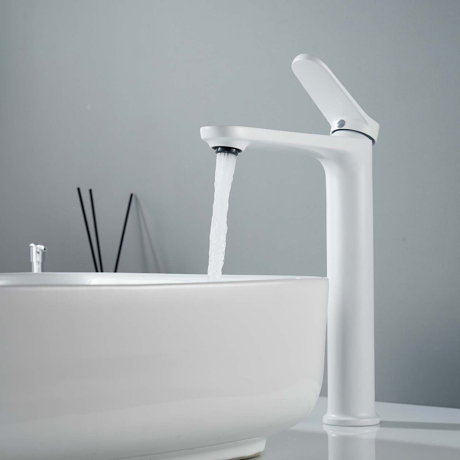 Высокий смеситель для накладной чаши-раковины Shevanik S4311