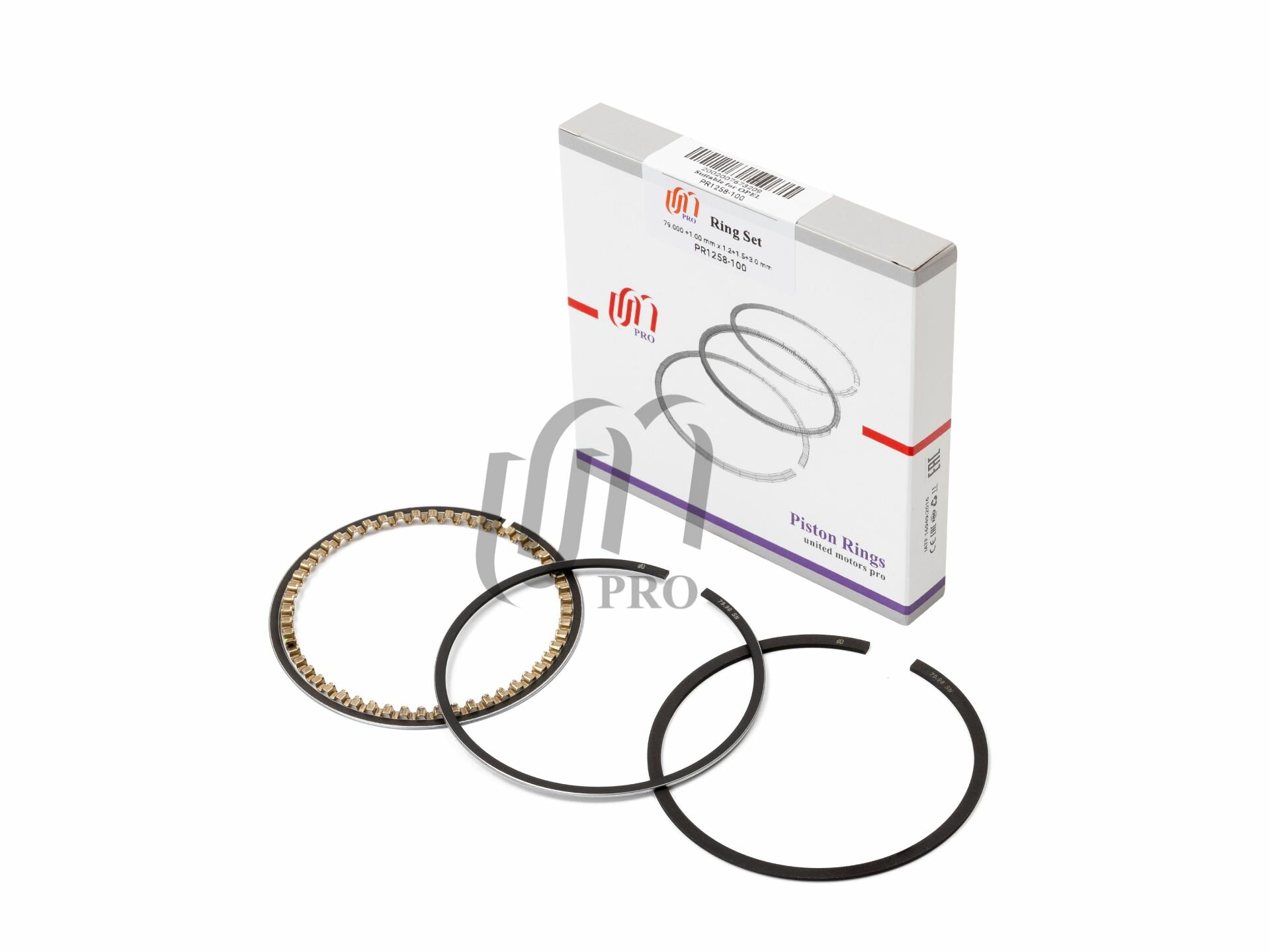 Кольца поршневые 1.00 Opel 16SV, C16, X16 87- d79.0+1.0 1.2-1.5-3 на 1 цил. UMpro