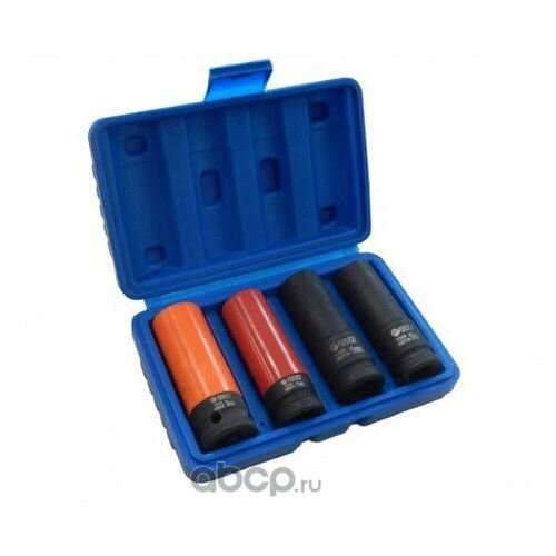 Набор головок ударных тонкостенных, 1/2 inch, 4 пр: 17, 19 + 17.19 в защитном ко FORSAGE F4032TH44